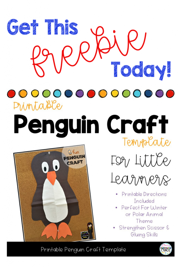 printable penguin craft freebie 2 - Kindergarten Chaos